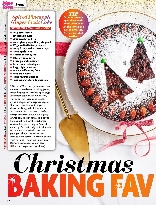 Spiced Pineapple Ginger Fruit Cake - PressReader