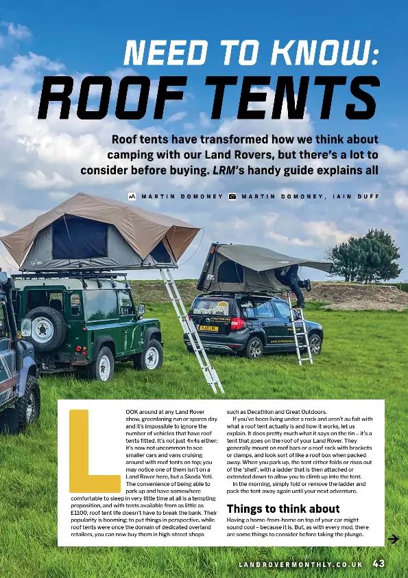 NEED TO KNOW: ROOF TENTS - PressReader