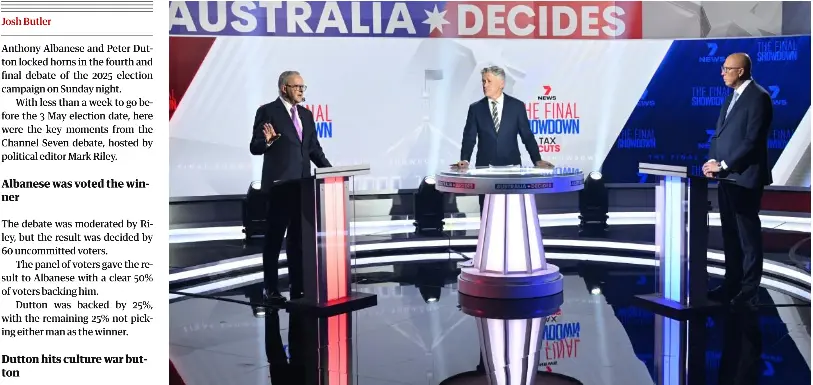 Who won the final leaders’ debate? Seven takeaways from Albanese v Dutton - PressReader