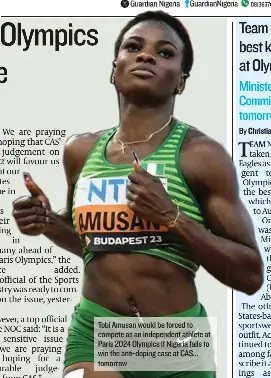 Anxiety as Nigeria risks ban from Olympics over anti- doping, non- compliance - PressReader
