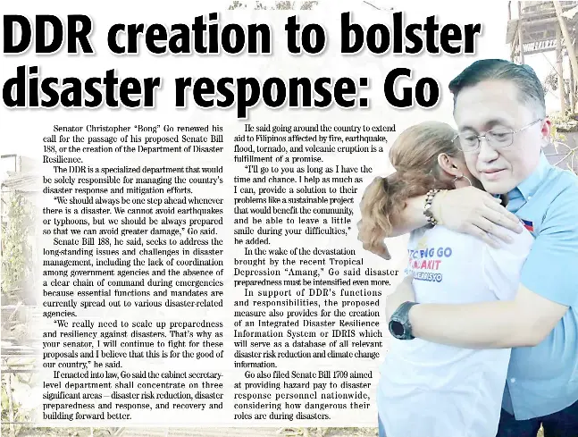 DDR creation to bolster disaster response: Go - PressReader
