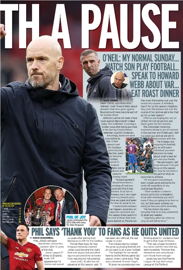 O’NEIL: MY NORMAL SUNDAY... WATCH SON PLAY FOOTBALL.. SPEAK TO HOWARD WEBB ABOUT VAR... EAT ...