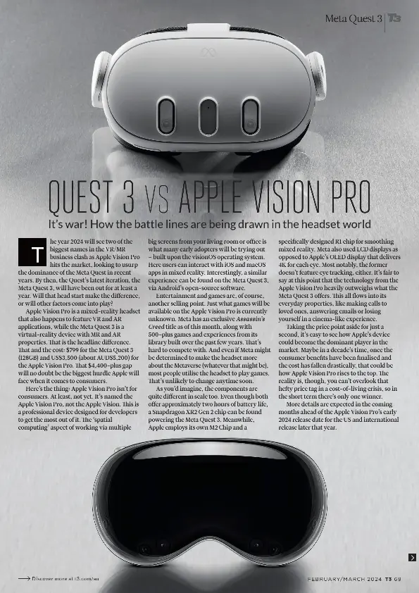 QUEST 3 vs APPLE VISION PRO - PressReader