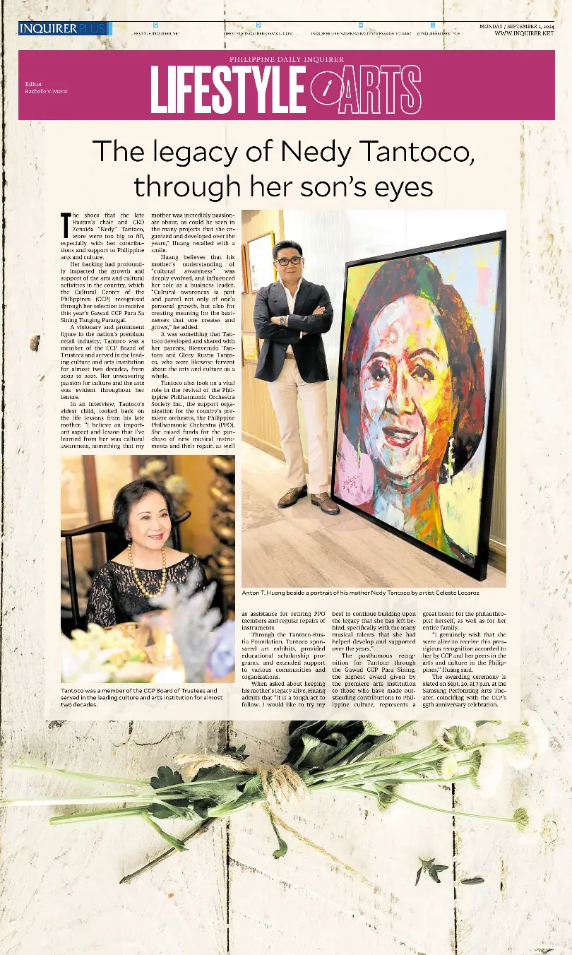 The legacy of Nedy Tantoco, through her son’s eyes - PressReader