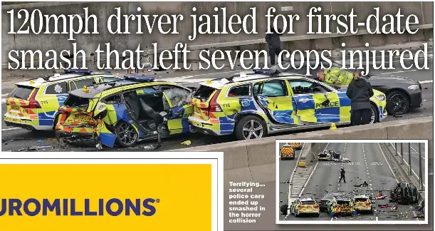120mph driver jailed for first-date smash that left seven cops injured - PressReader
