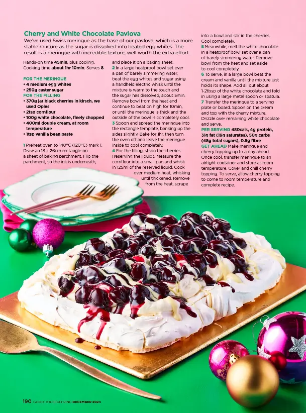 Cherry and White Chocolate Pavlova - PressReader