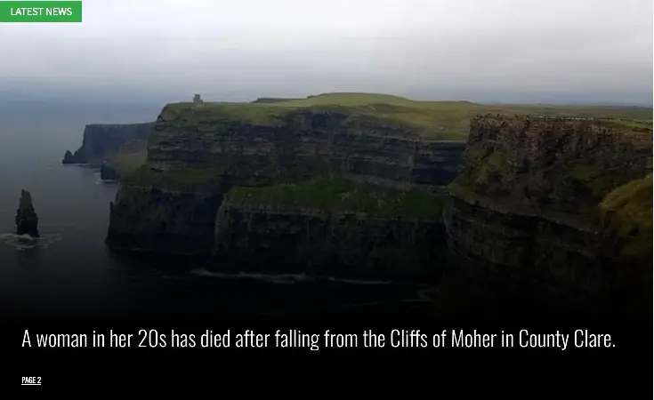 Woman dies after falling from Cliffs of Moher - PressReader