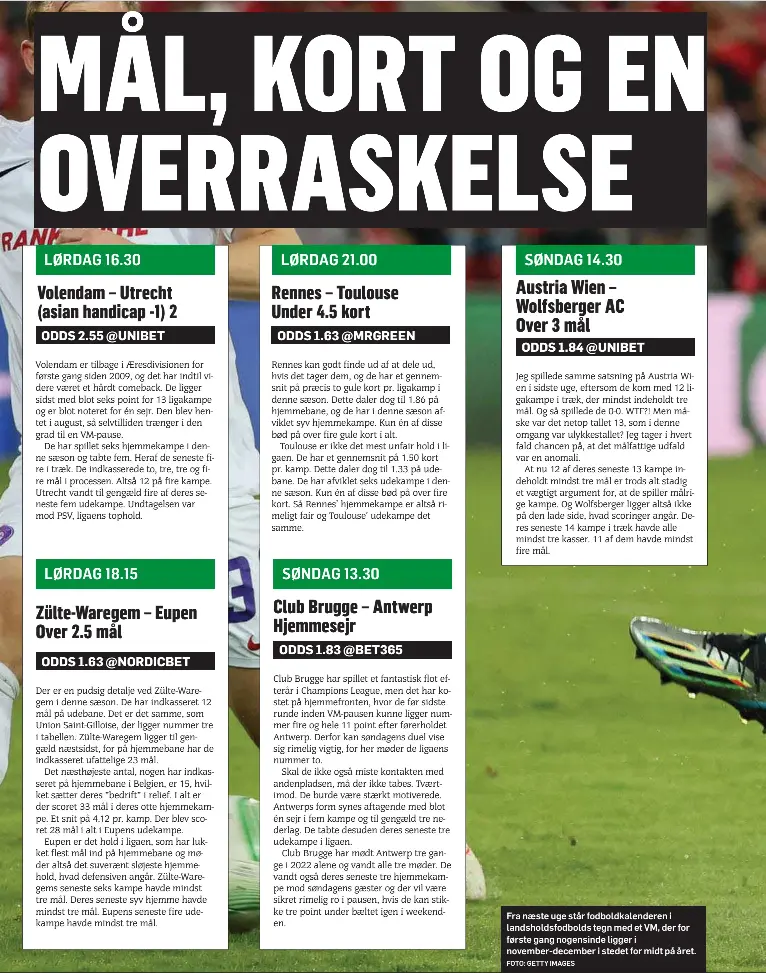 MÅL, KORT OG EN OVERRASKEL­SE - PressReader