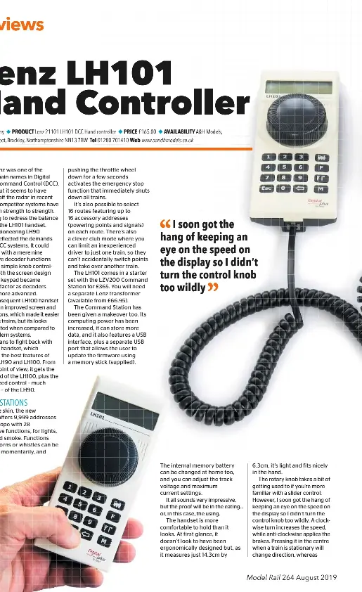 Lenz LH101 Hand Controller - PressReader