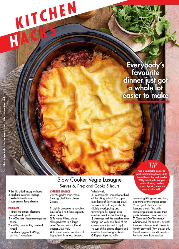 Slow Cooker Vegie Lasagne - PressReader