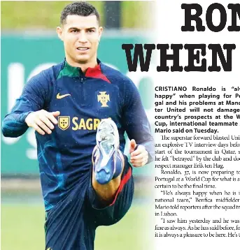 RONALDO HAPPY WHEN PLAYING FOR PORTUGAL - PressReader