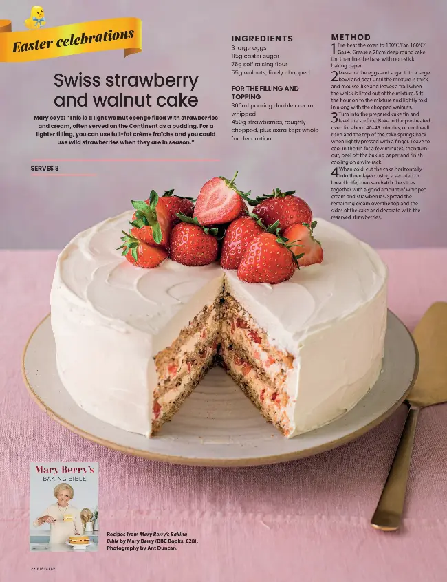Swiss strawberry and walnut cake - PressReader