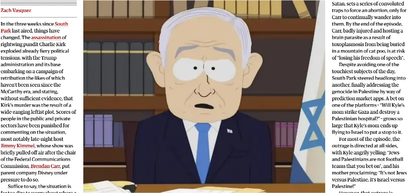 They’ve finally gone there: South Park lets rip at Benjamin Netanyahu ...