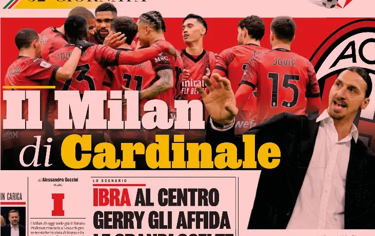 Il Milan di Cardinale AL CENTRO GERRY GLI AFFIDA LE GRANDI SCELTE MERCATO E PIOLI - PressReader