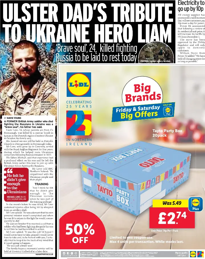 ULSTER DAD’S TRIBUTE TO UKRAINE HERO LIAM - PressReader