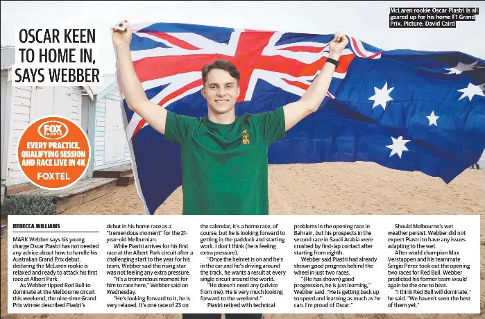 OSCAR KEEN TO HOME IN, SAYS WEBBER - PressReader