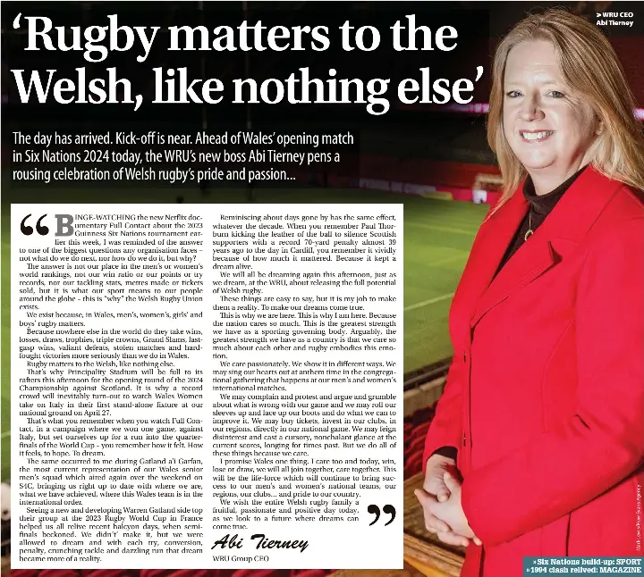 ‘Rugby matters to the Welsh, like nothing else’ - PressReader