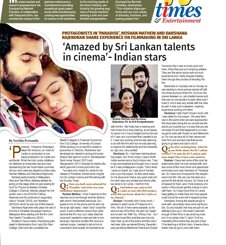 ‘Amazed by Sri Lankan talents in cinema’- Indian stars - PressReader