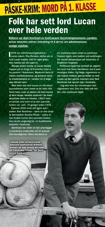 Folk har sett lord Lucan over hele verden - PressReader