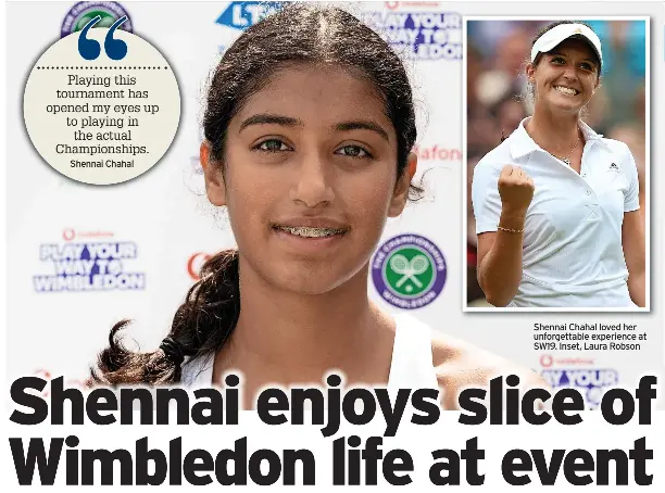 Shennai enjoys slice of Wimbledon life at event - PressReader