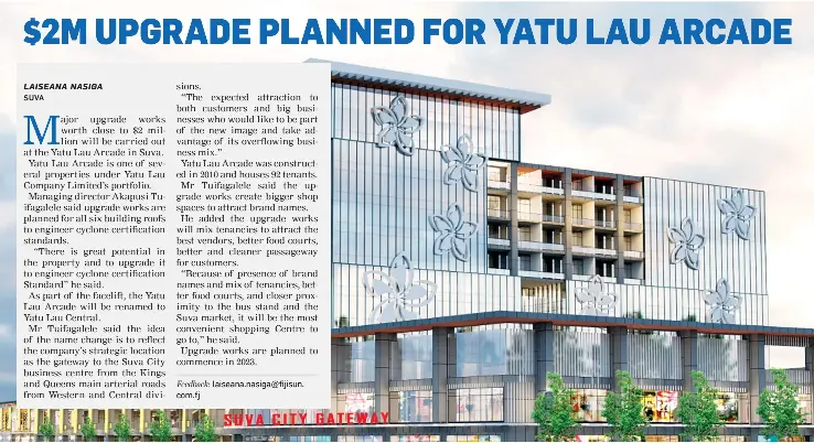 $2M UPGRADE PLANNED FOR YATU LAU ARCADE - PressReader