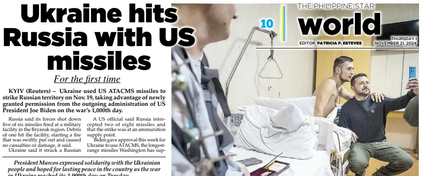 Ukraine hits Russia with US missiles - PressReader