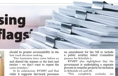 Two groups raising fast-track ‘red-flags’ - PressReader