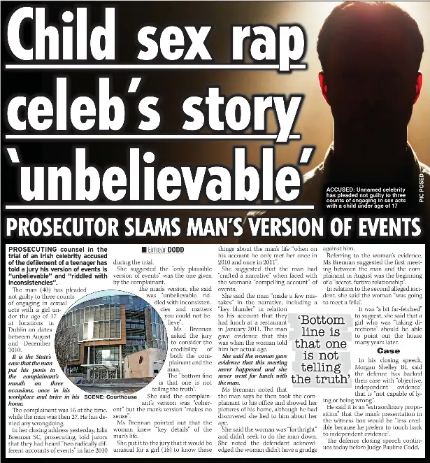 Child sex rap celeb’s story ‘unbelievab­le’ - PressReader