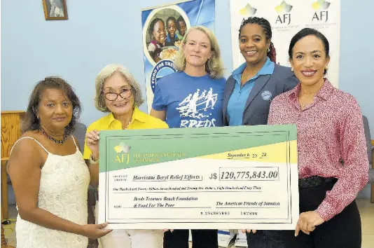 AFJ, partners hand over $121m for Beryl relief - PressReader