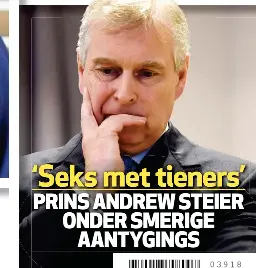‘Seks met tieners’ PRINS ANDREW STEIER ONDER SMERIGE AANTYGINGS ...