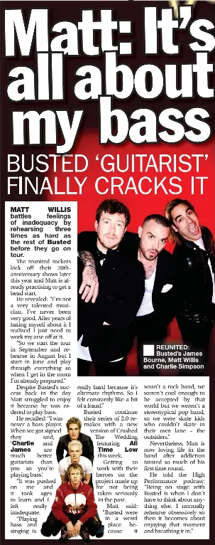 Matt: It’s all about my bass - PressReader