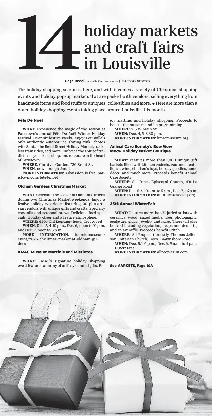 14 holiday markets and craft fairs in Louisville - PressReader