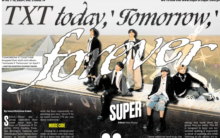 TXT today, 'Tomorrow," forever - PressReader