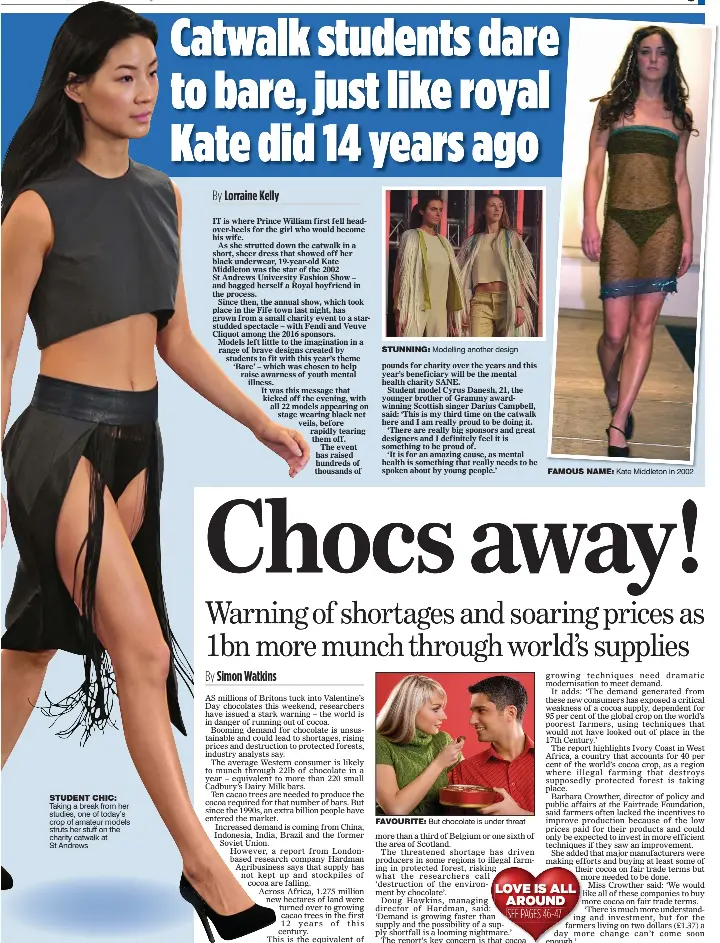 Catwalk students dare to bare, just like royal Kate did 14 years ago - PressReader