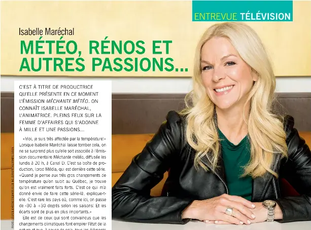 Isabelle Maréchal: ses passions - PressReader