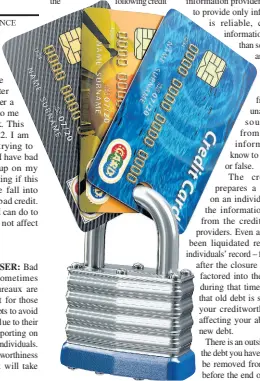 Stained by bad credit - PressReader