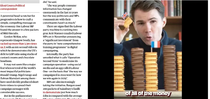 Explaining UK debt with biscuits: Labour MPs get the hang of viral ...