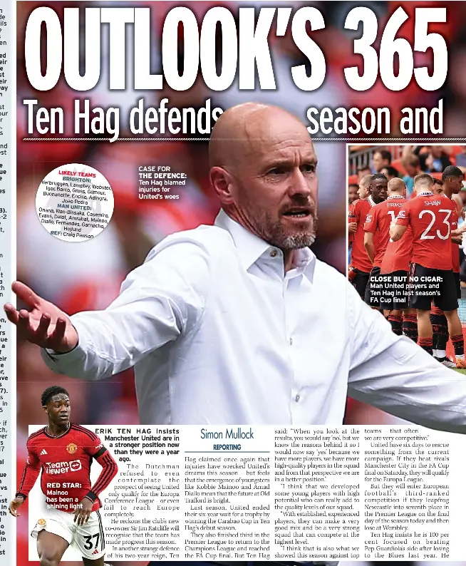 OUTLOOK’S 365 Ten Hag defends season and BETTER - PressReader