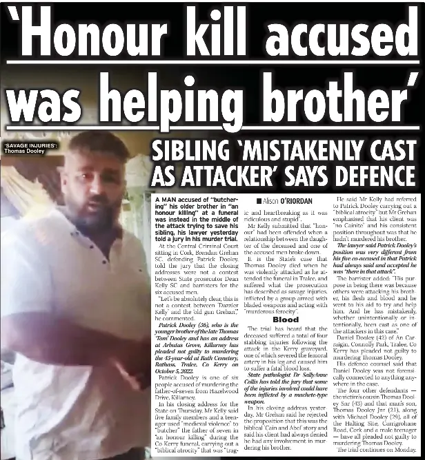 ‘Honour kill accused was helping brother’ SIBLING ‘MISTAKENLY CAST AS ATTACKER’ SAYS DEFENCE ...