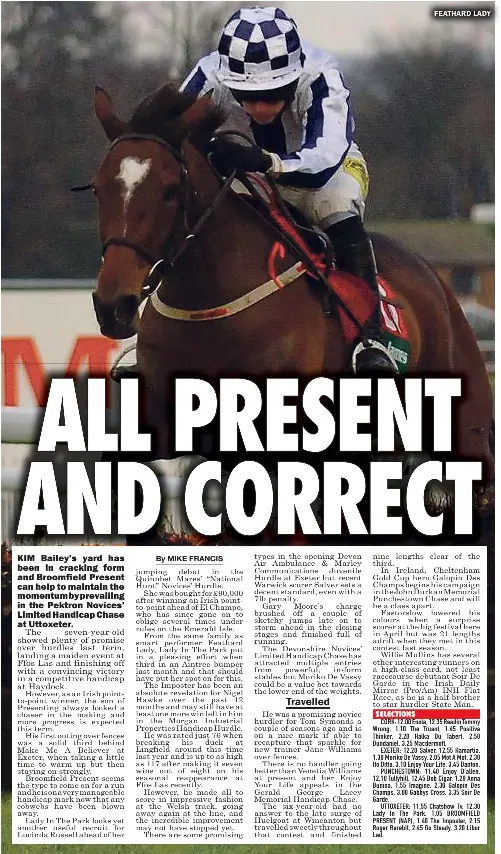 ALL PRESENT AND CORRECT - PressReader