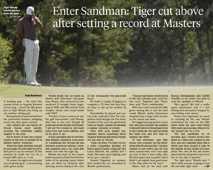 Enter Sandman: Tiger cut above after setting a record at Masters - PressReader