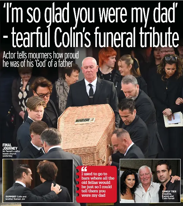‘I’m so glad you were my dad’ - tearful Colin’s funeral tribute - PressReader