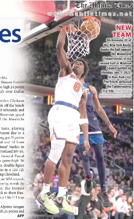 OG Anunoby shines in Knicks debut - PressReader