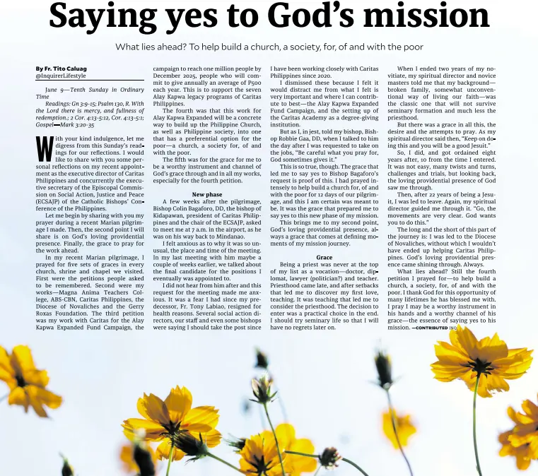 Saying yes to God’s mission - PressReader
