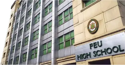 FEU High School goes sustainabl­e - PressReader