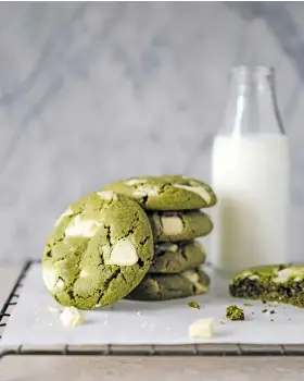 Matcha white chocolate chip cookies - PressReader