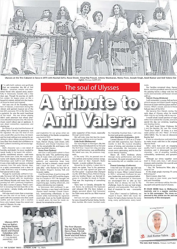 A tribute to Anil Valera - PressReader