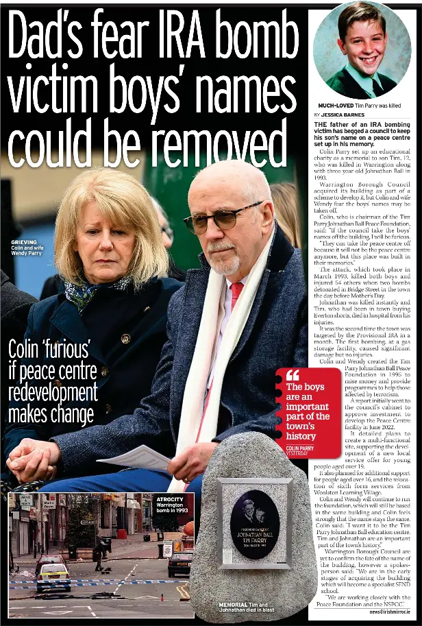 Dad’s fear IRA bomb victim boys’ names could be removed - PressReader