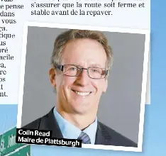 Le maire de Plattsburg­h nous donne sa recette - PressReader