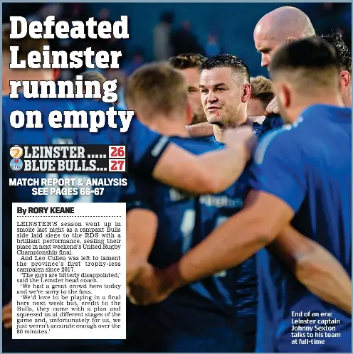 Defeated Leinster running on empty - PressReader